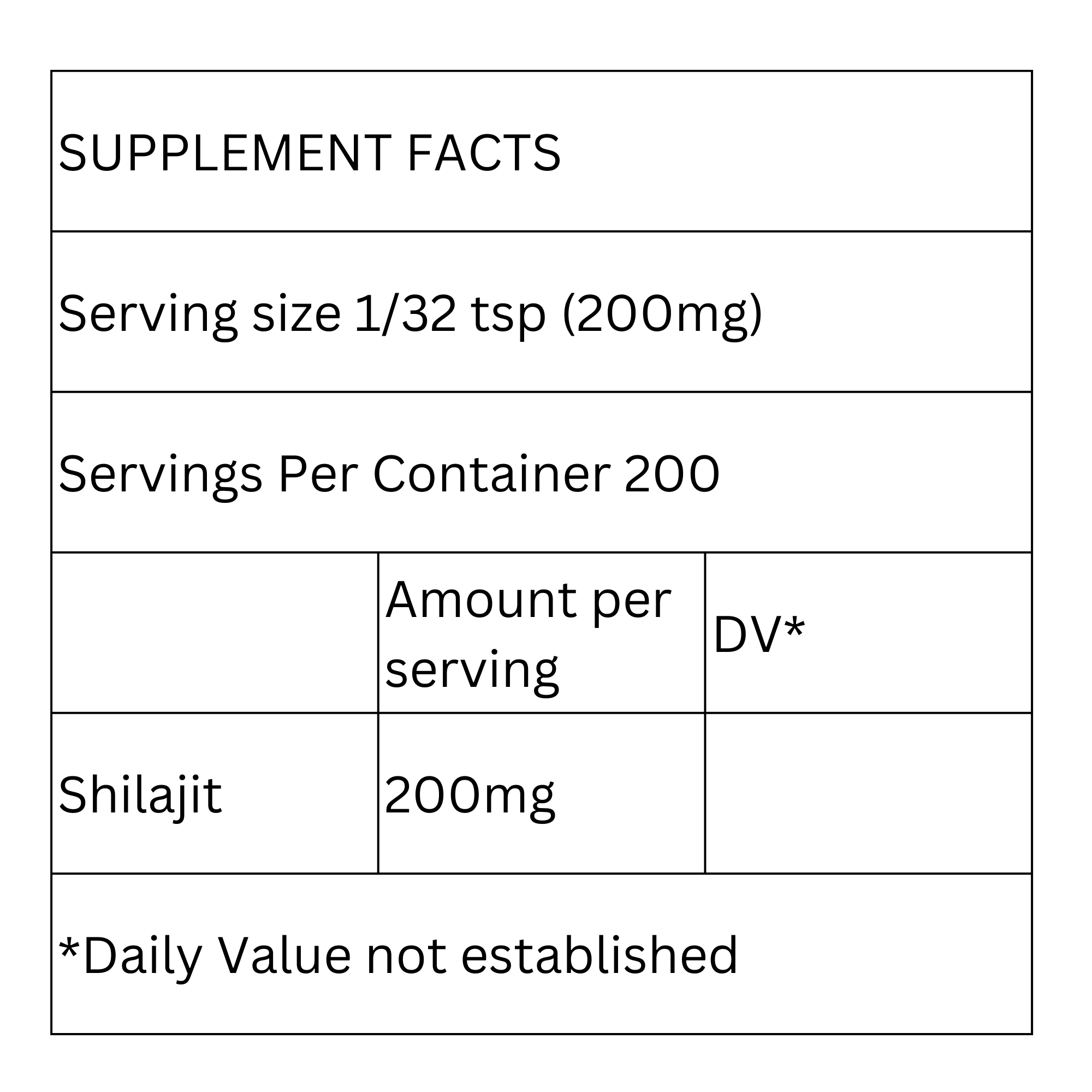 Nutritional Information – Mountain Gold
